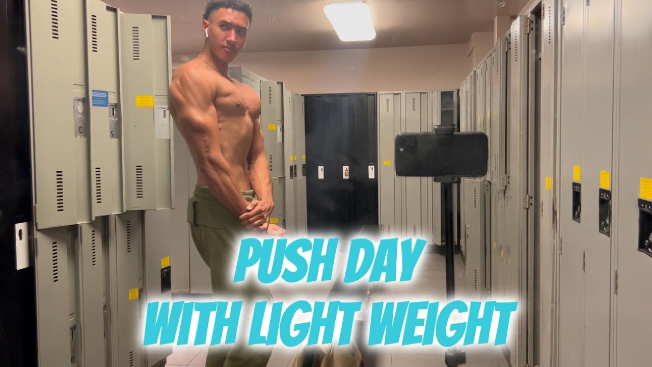 Push Day With Light Weights To Grow Your Chest - YouTube