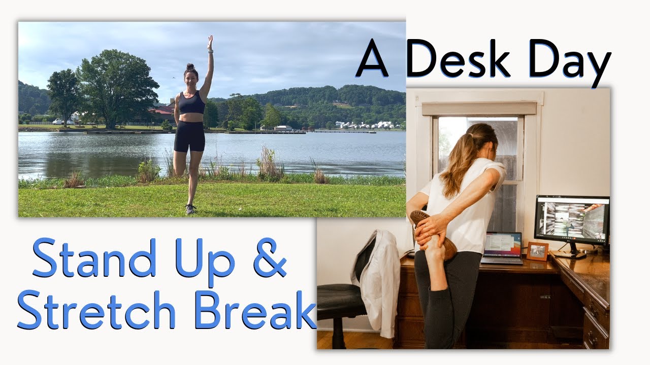 A Desk Day Stand Up & Stretch Break (1min) - YouTube