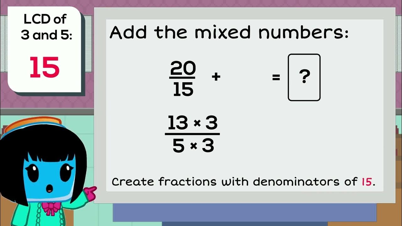 Adding and Subtracting Fractions and Mixed Numbers - 5th Grade Math 5 ...