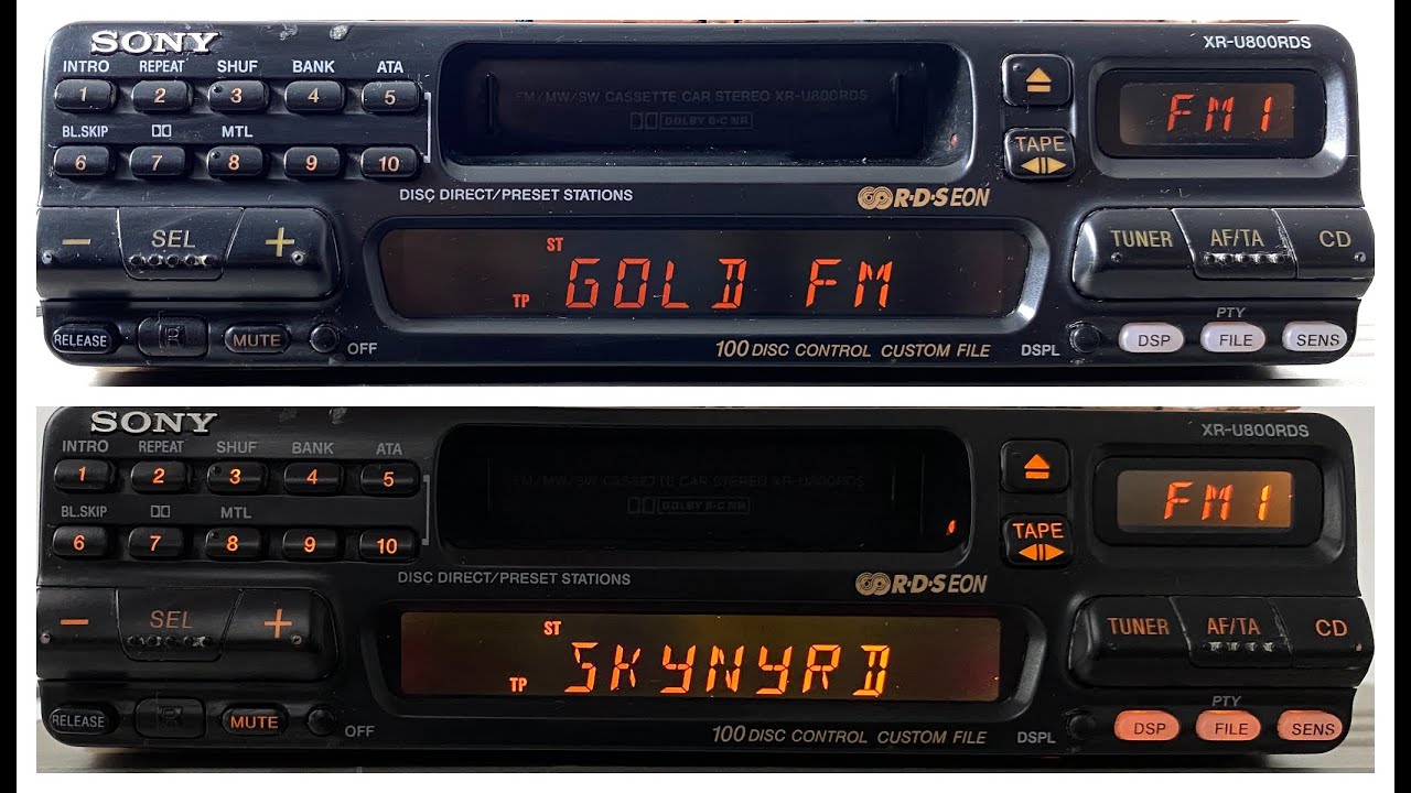1990s High-End Sony XR-U800RDS Gold Edition Car Cassette Radio Player ...