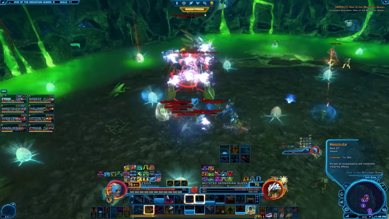 SWTOR - HM Mutated Geonosian Queen (6.1) Guardian Tank POV - YouTube