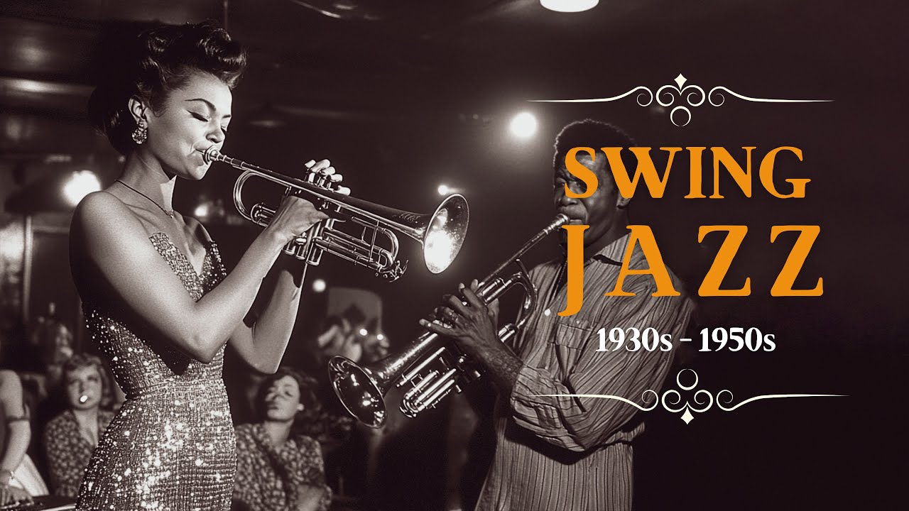 Smooth Swing Jazz Vibes from a Lively Jazz Bar with Classic Jazz Song ...