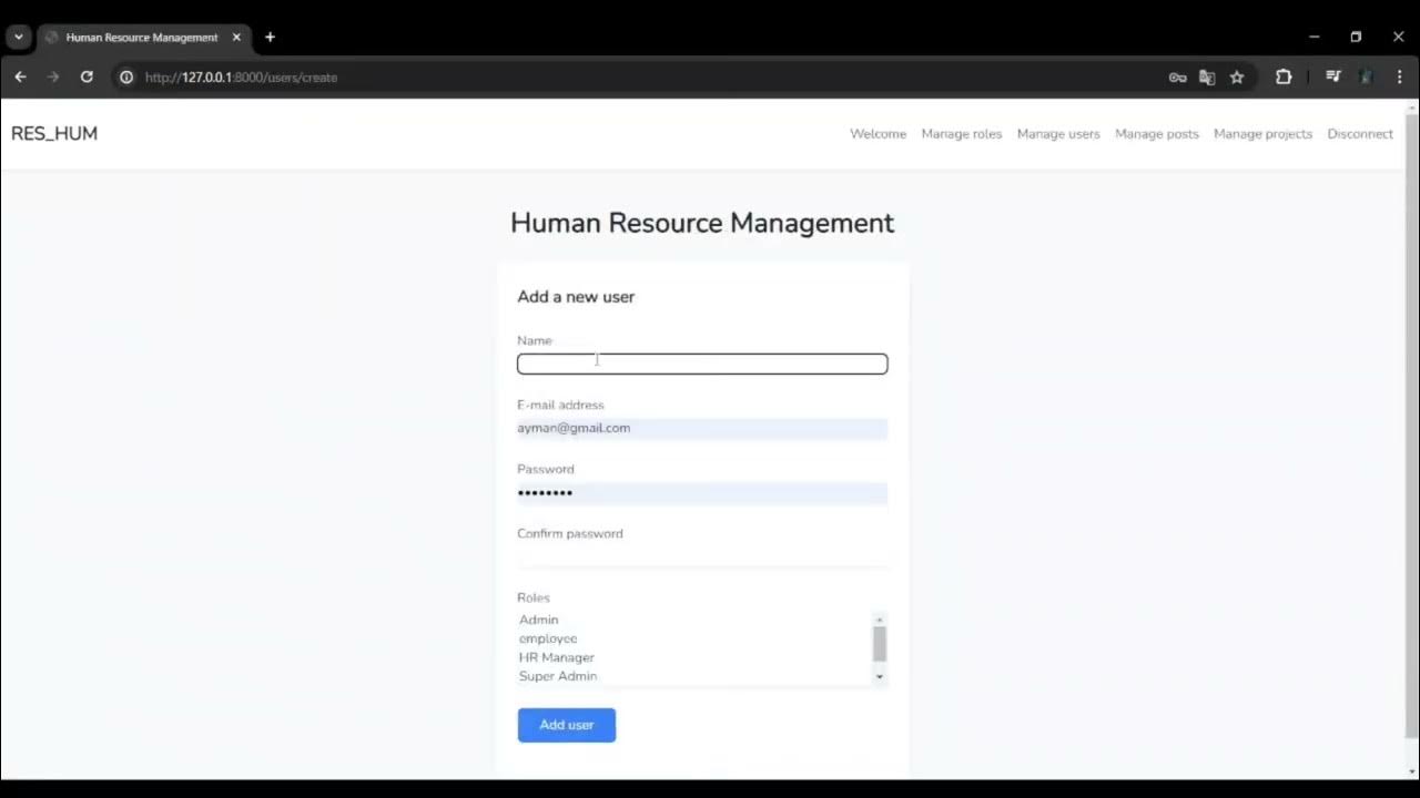 Human Resource management system : Laravel 10 with Roles and ...