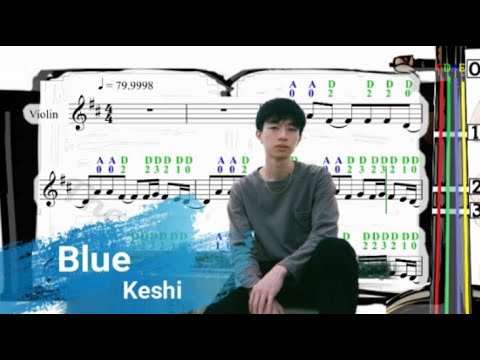 Blue | Keshi | Violin SHEET MUSIC [With Fingerings] [Level 3] - YouTube
