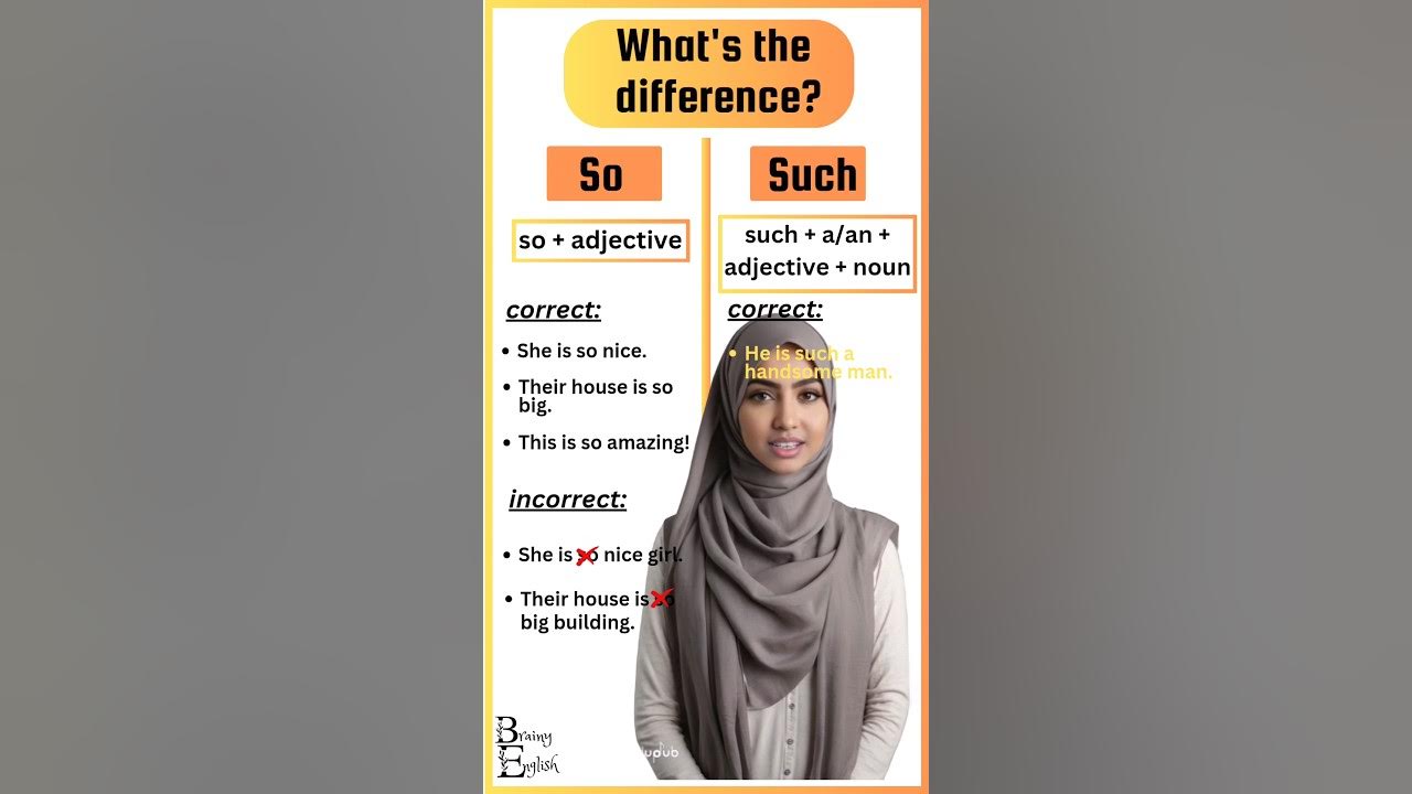 Difference Between So and Such #englishgrammar #improveenglish #learnenglish - YouTube