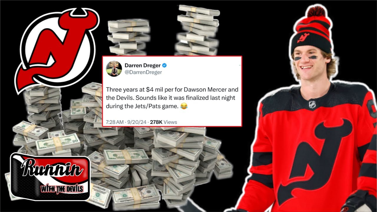 New Jersey Devils Sign Dawson Mercer To 3 Year $12 Million Contract ...