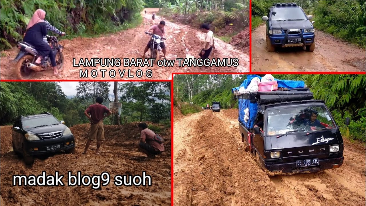 HUJAN nekat vlog - lintas suoh " LAMPUNG BARAT otw TANGGAMUS | madak blok 9 - YouTube