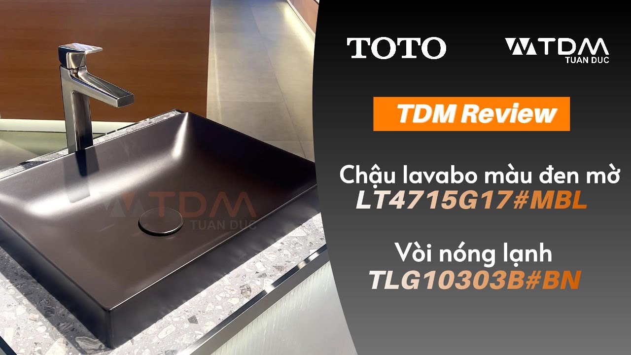 TDM.VN | Review chậu rửa mặt TOTO LT4715G17#MBL LT4715G19#MBL màu đen ...