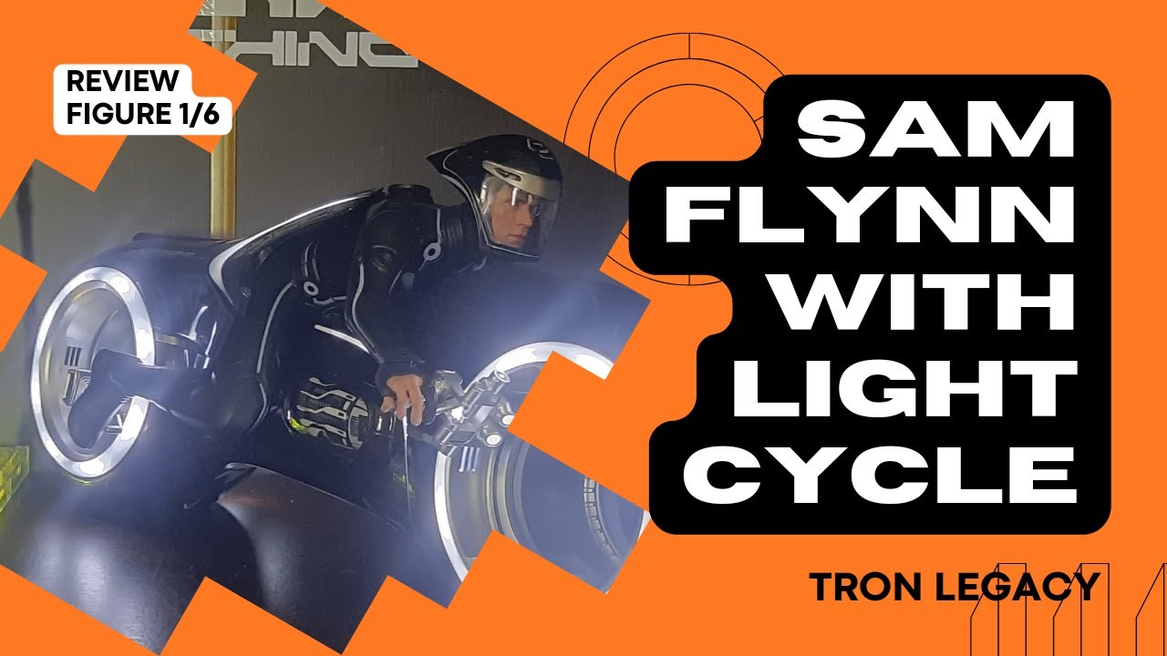 Tron Legacy Hot Toys SAM FLYNN with LIGHT CYCLE - YouTube