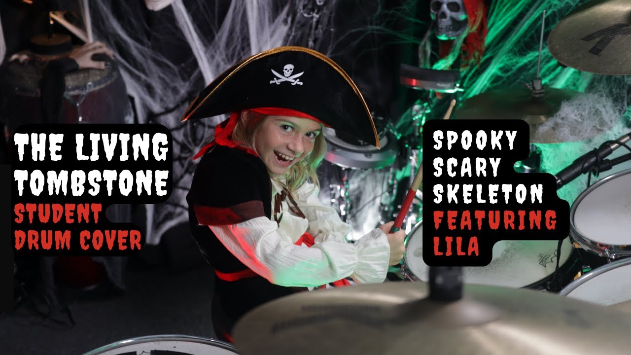 Living Tombstone - Spooky Scary Skeleton | Student Drum Cover Featuring ...