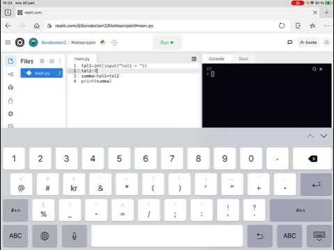 Programmering i matematik, addera två heltal som matats in i Python ...