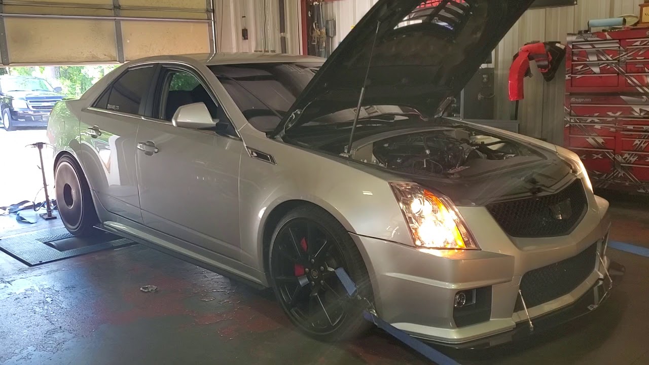 Overkill Supercharged Cadillac CTS Dyno - YouTube