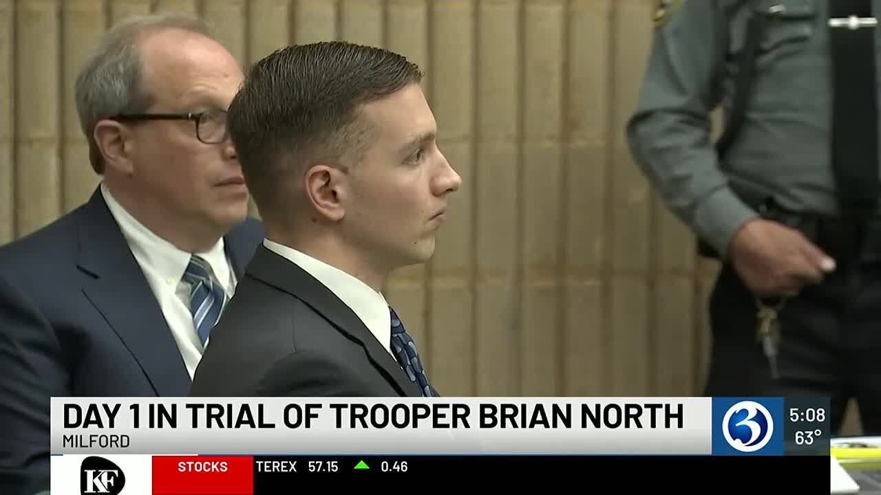 Day 1 in trial of state trooper Brian North - YouTube