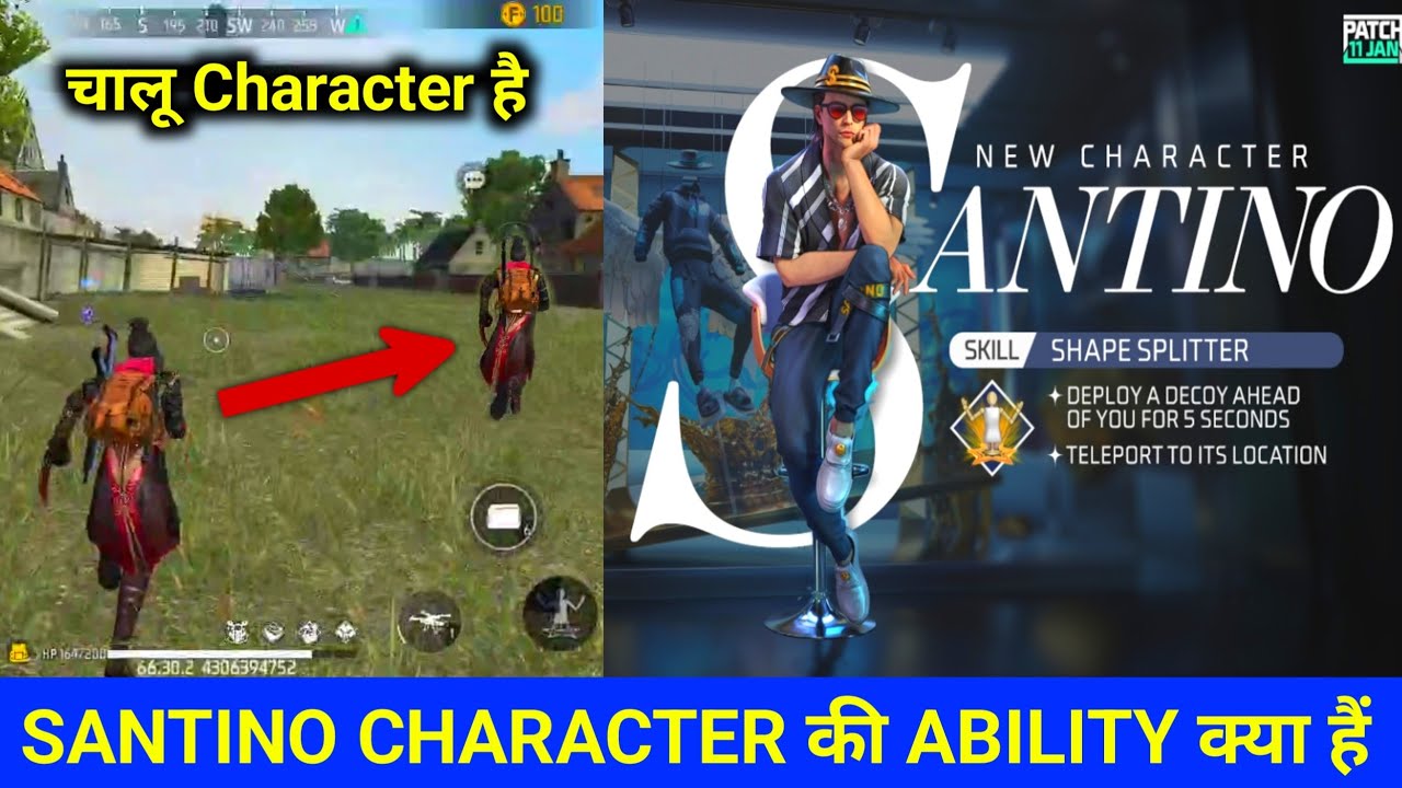 New Character Santino Free Fire // Santino Character Ability // New Santino Character Ability ...