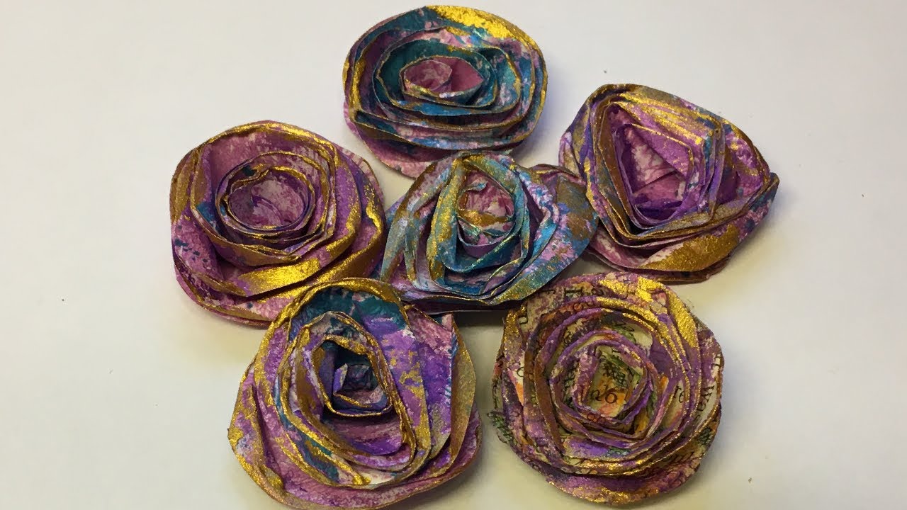 How I make rolled paper roses - YouTube