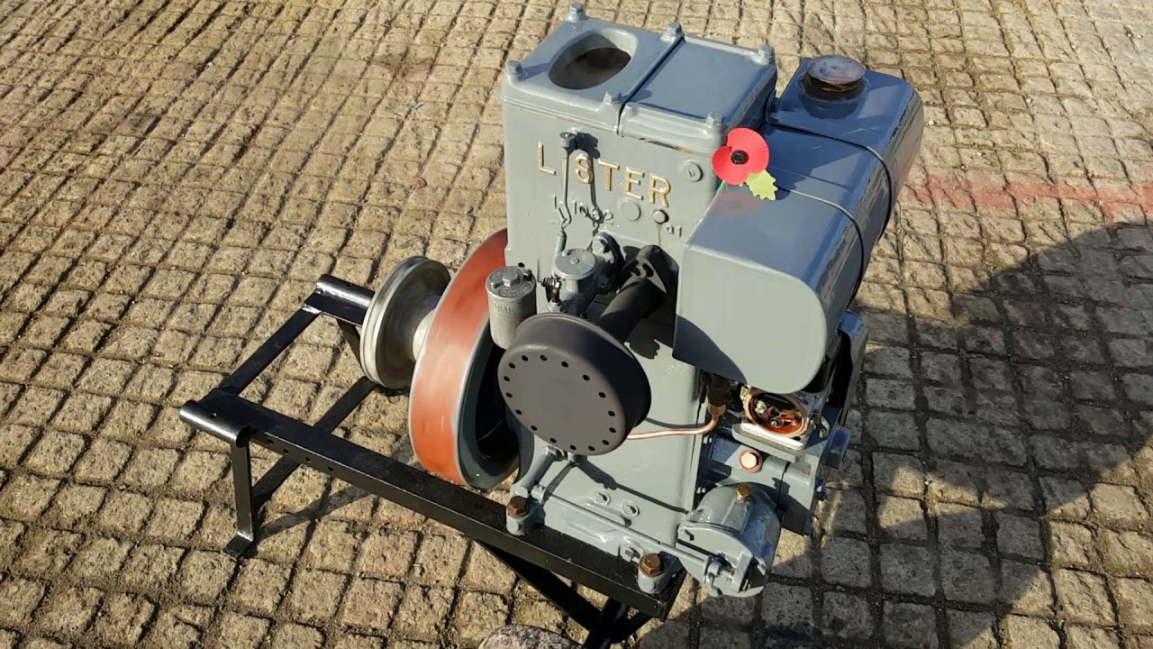 Lister D vintage stationary engine - YouTube