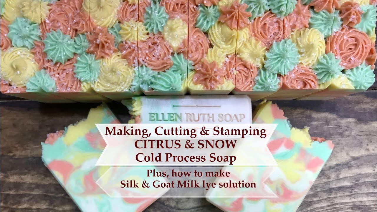 Making CITRUS & SNOW Goat Milk Soap ️ w/ Frosting Piping! | Ellen Ruth ...