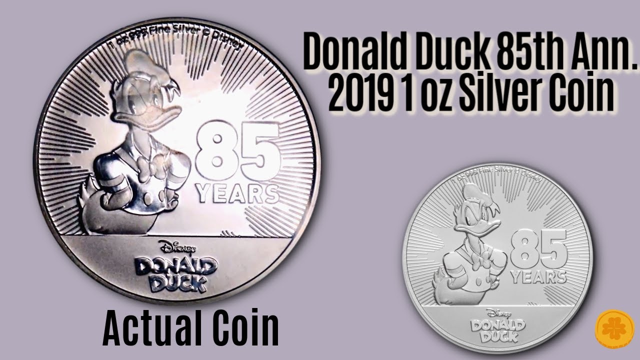 2019 Niue 1 oz Silver $2 Disney Donald Duck 85th Anniversary ...