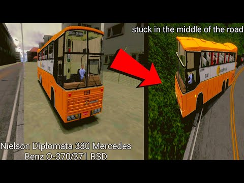 Nielson Diplomata 380 Mercedes Benz O-370  RSD stuck in the middle of the road #protonbussimulator