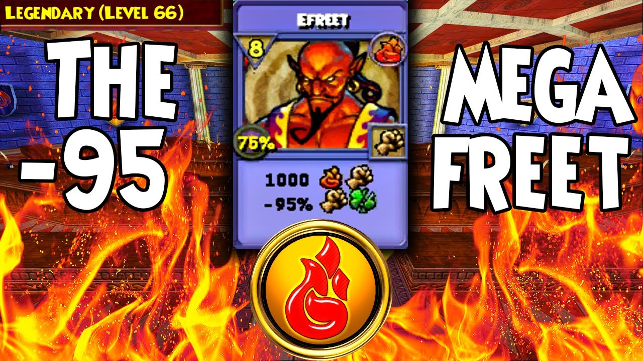 Wizard101: Legendary Fire PvP | "THE MEGA -95 EFREET!?" - YouTube