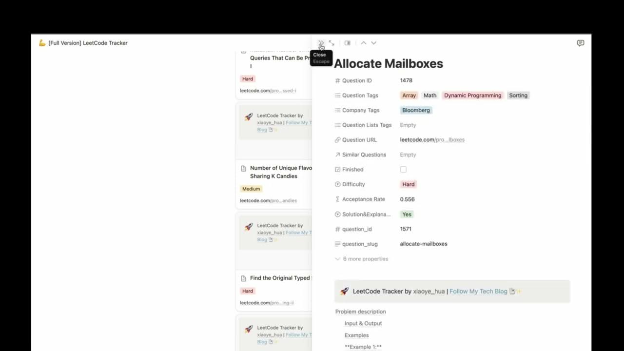 LeetCode Tracker (3K Questions, Solutions, Curated Question List Tags & Progress Bar) - YouTube