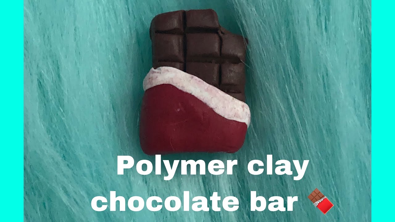Mini polymer clay chocolate bar! - YouTube