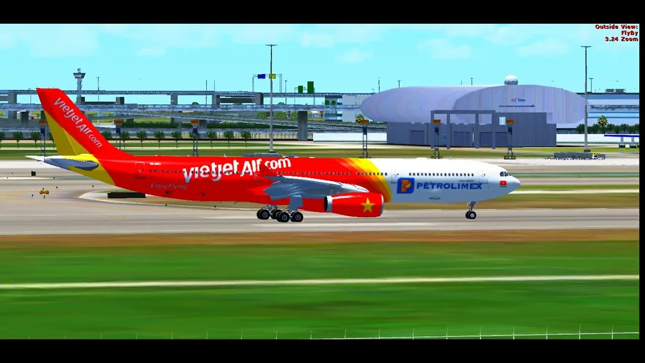 [FSX] Airbus A330 Vietjet Air Takeoff Suvarnabhumi (VTBS) #nguyenanhsgn ...
