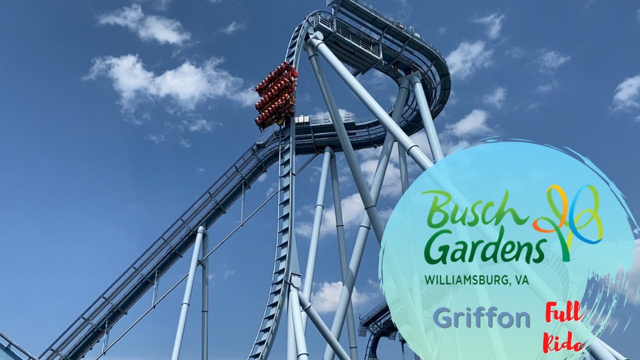 Griffon Roller Coaster Full Ride 2021 | Busch Gardens Williamsburg, VA ...