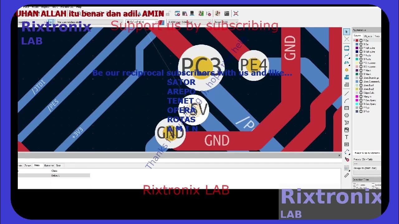 STM32F PCB Kicad design rangkaian KM710 - YouTube