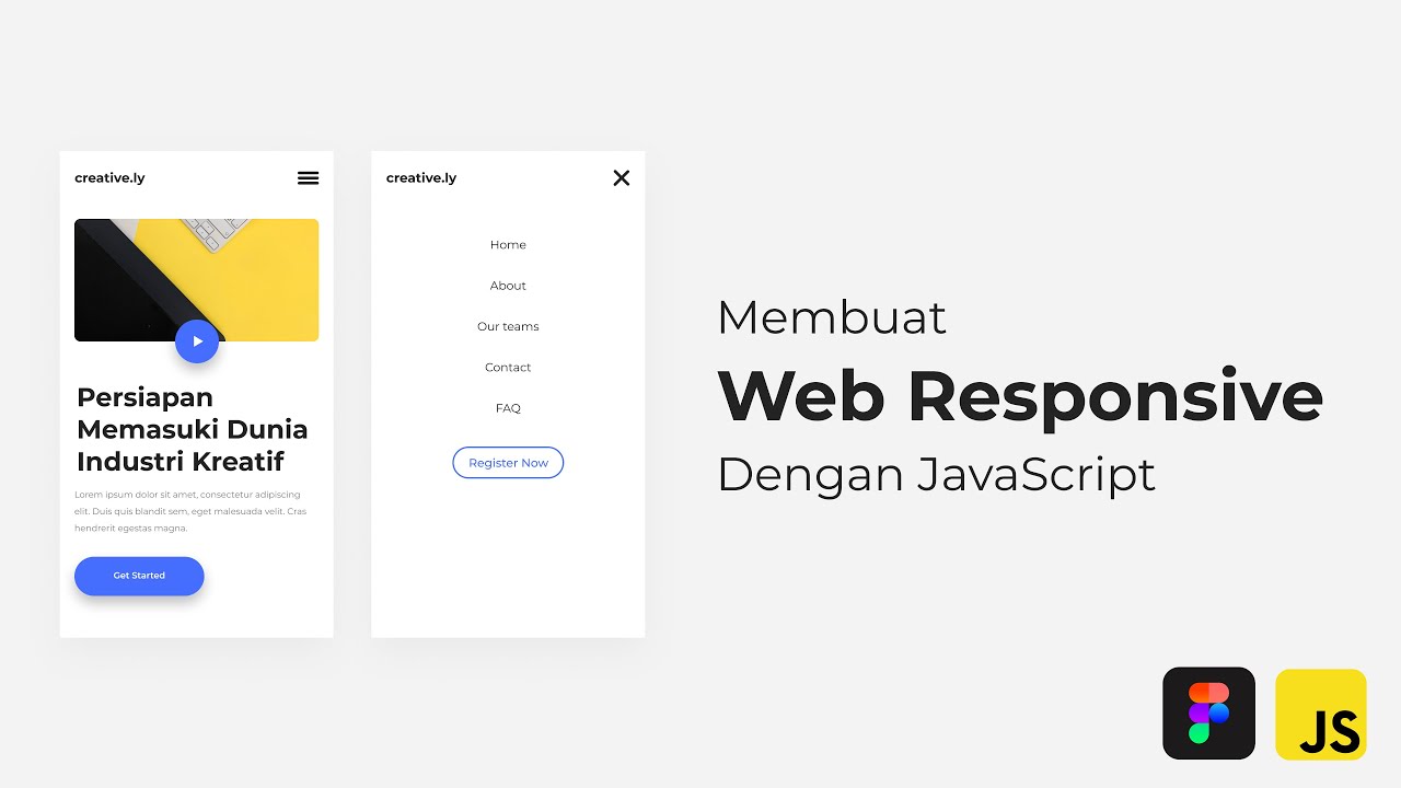 Web Design Responsive Dengan Javascript Part Bekerjasama Dengan Javascript Youtube