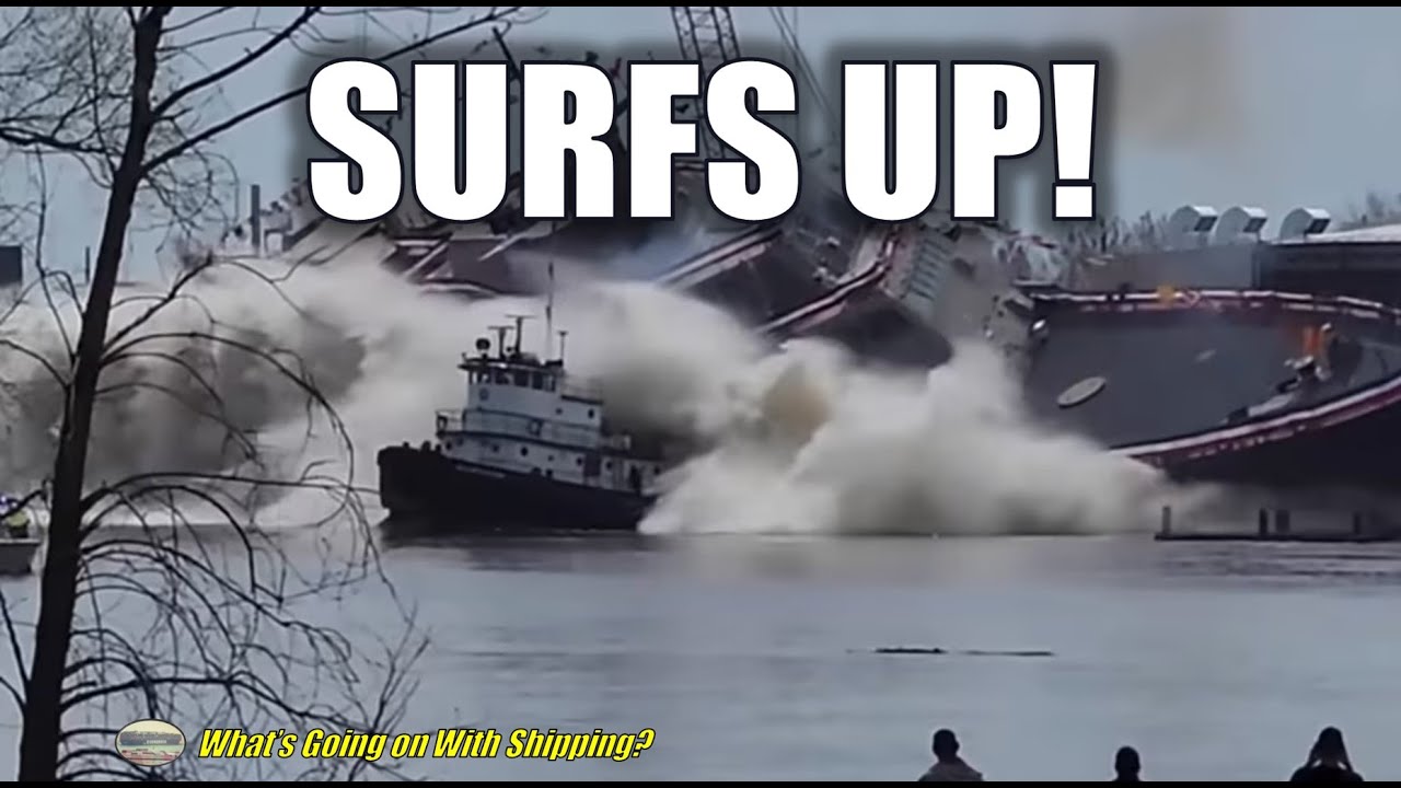 Future USS Cleveland Strikes A Tugboat During Sideway Launch | Analysis ...