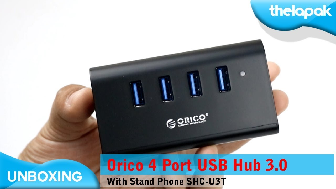 Orico 4 Port USB Hub 3 0 With Stand Phone SHC U3 - UNBOXING - YouTube