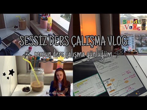 sessiz ders çalışma vlog || yks24