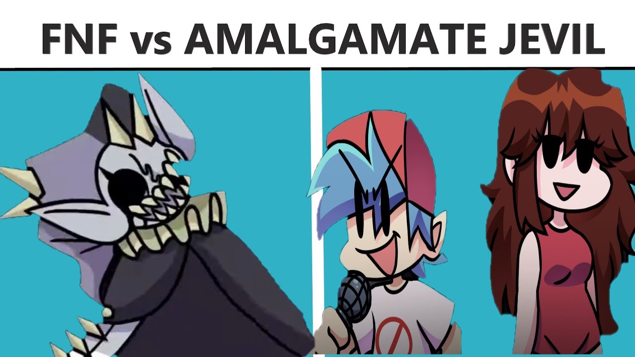 FNF vs AMALGAMATE JEVIL (New mod 🤖) with a little history New song🎵 New ...
