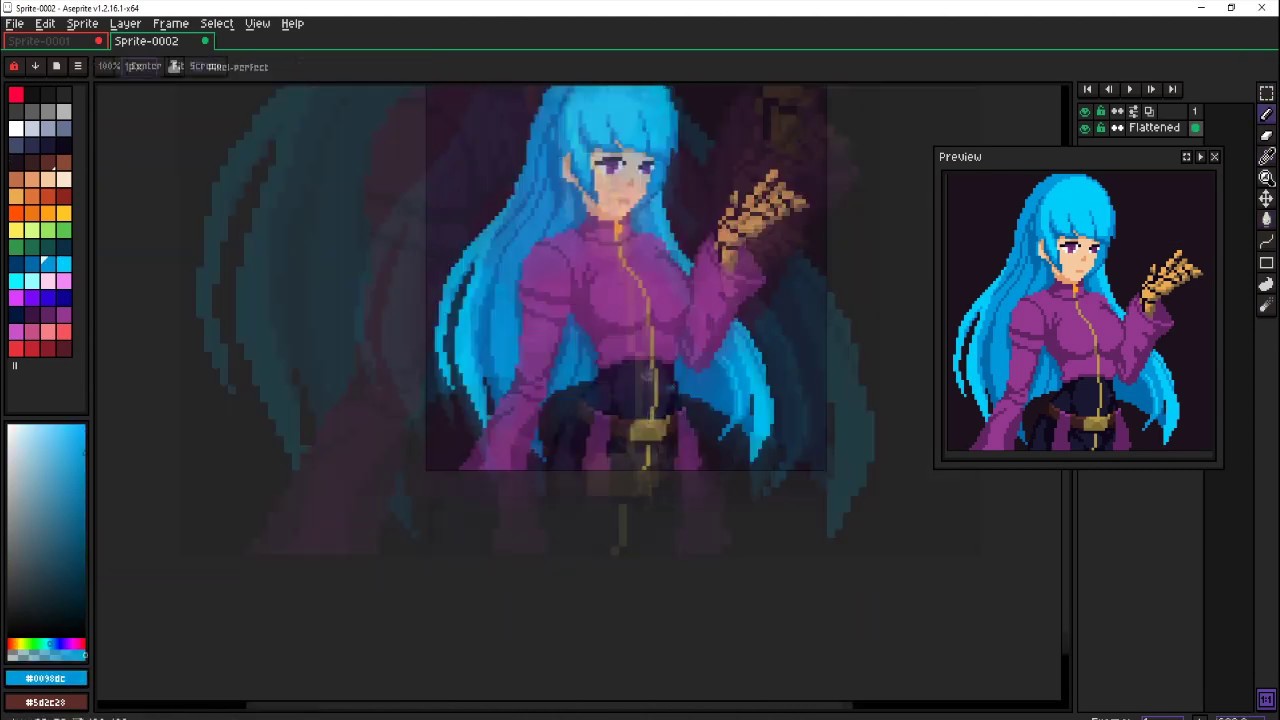 Pixel art Timelapse: Kula Diamond / The King of Fighters ALLSTAR - YouTube