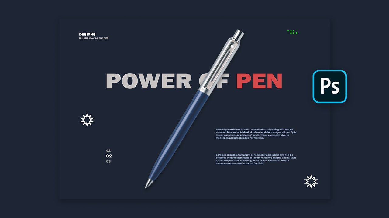 Power Of Pen UI Design In Photoshop ( UI/UX ) - YouTube