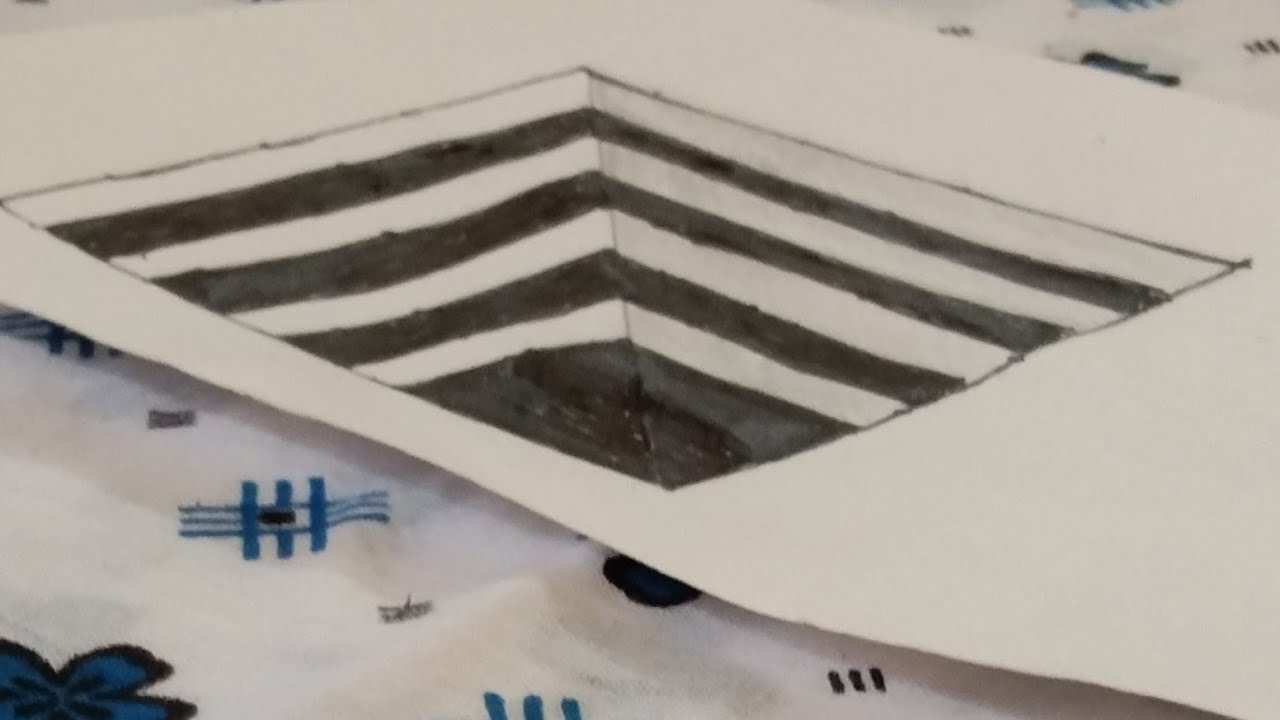Very easy !! How to draw 3D Hole-Anamorphic illusion-3D trick art on ...
