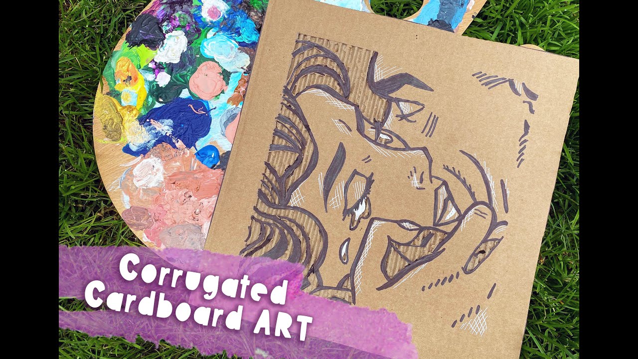 Corrugated Cardboard Art - YouTube