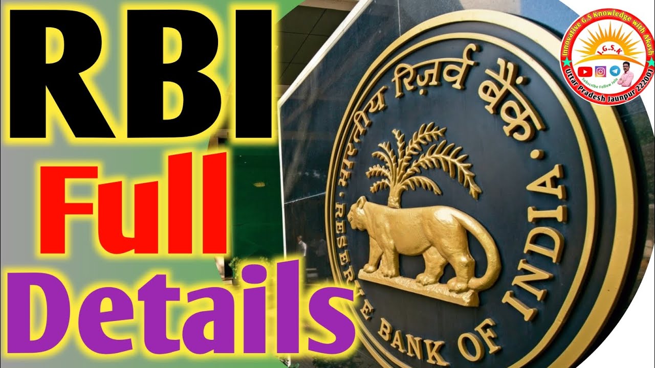 Reserve Bank 🏦 of India | RBI | History | Formation | Important Facts ...