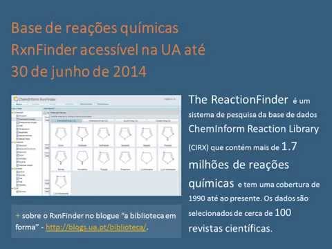 Divulgação do trial da ChemInform RxnFinder