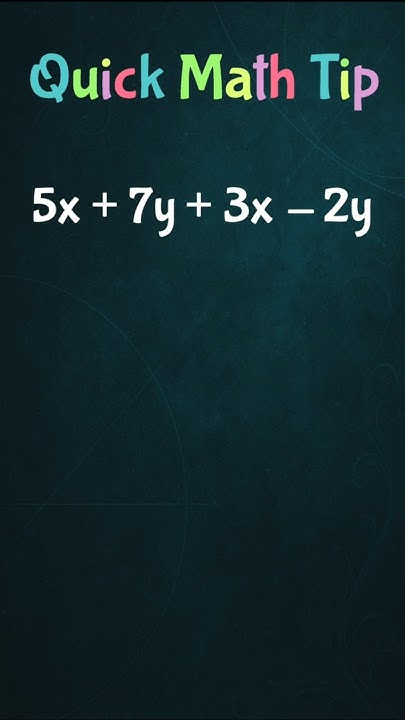 Quick Math Tip: How to Simplify Algebraic Expressions Fast - YouTube
