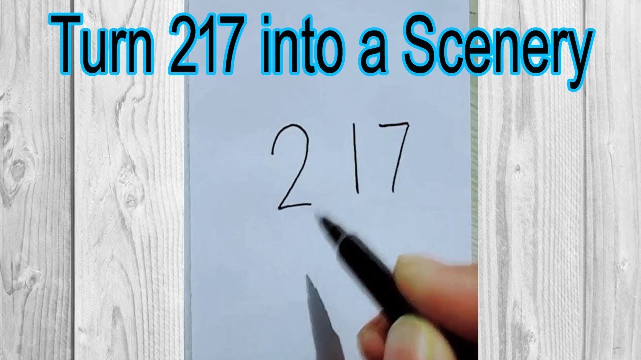 How to Draw a Scenery from Number 217-step by step - YouTube