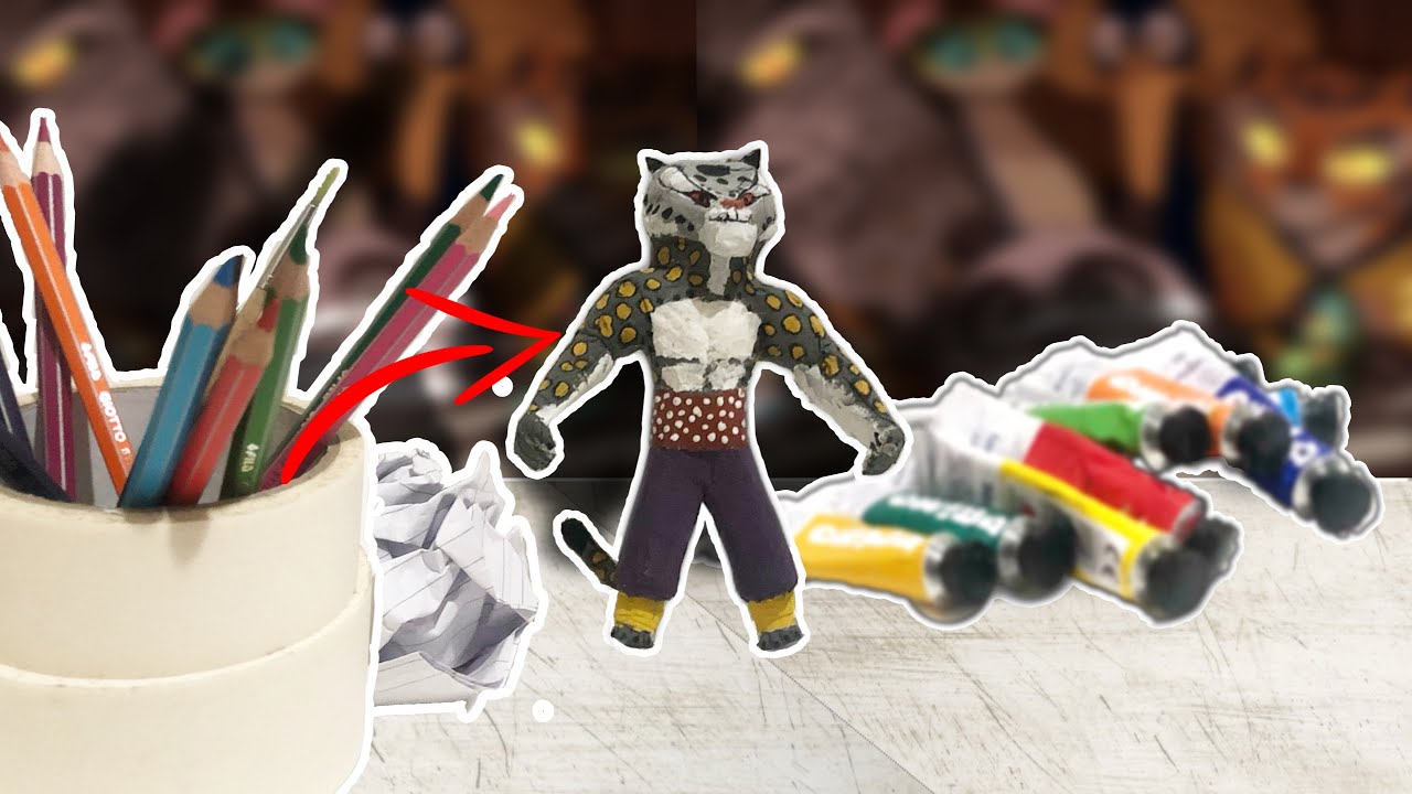 Making Tai lung out of paper-tape - YouTube