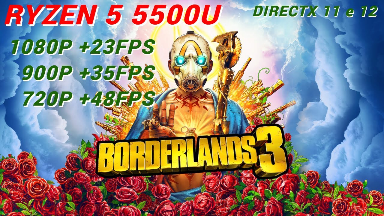 BORDERLANDS 3 - RYZEN 5 5500U RADEON VEGA 7 GRAPHICS 20GB RAM - YouTube
