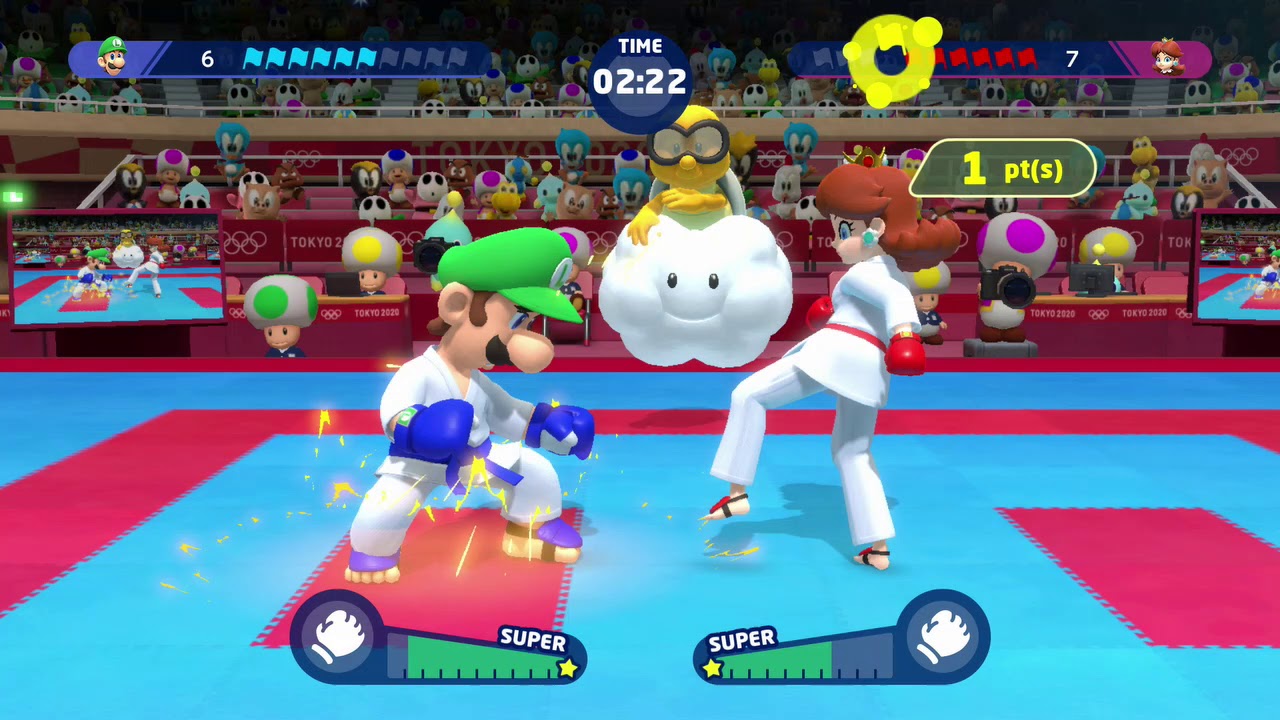 Mario and Sonic at the Tokyo 2020 Olympic Games- Luigi vs Daisy (Karate ...