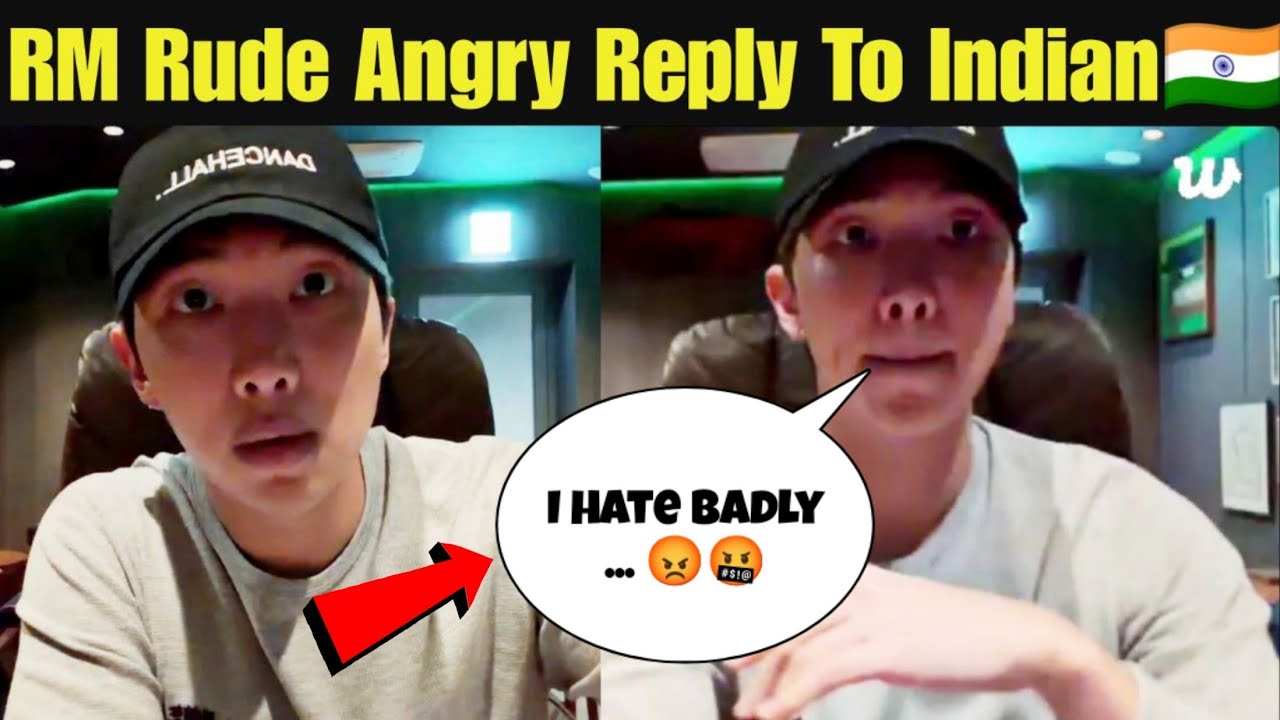BTS RM Rude Angry Reply To Indian 🇮🇳 Namjoon Angry Reply To Indian BTS ...