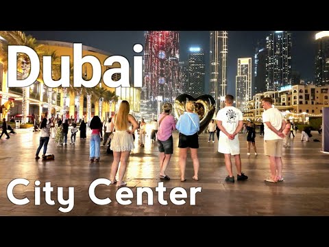 Dubai [4K] Amazing Downtown Dubai, City Center Walking Tour 🇦🇪 