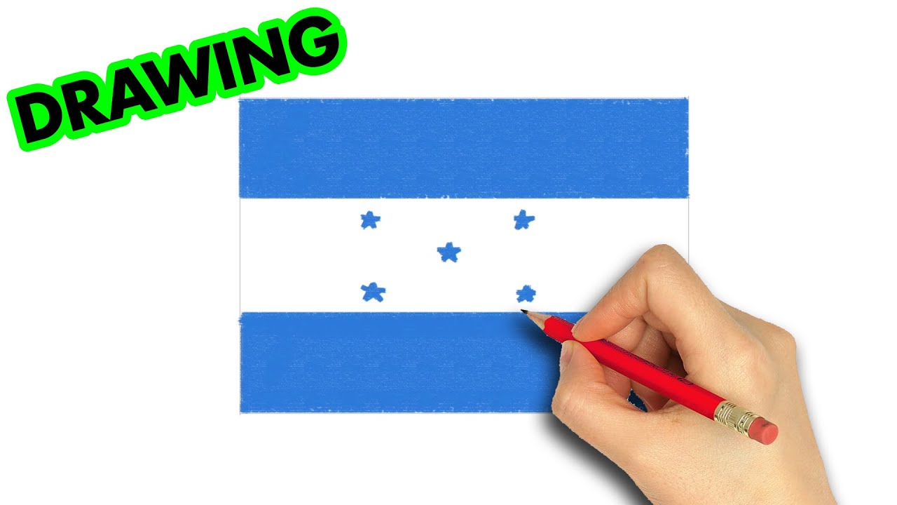 how to draw Honduras flag | Art Therapy - YouTube