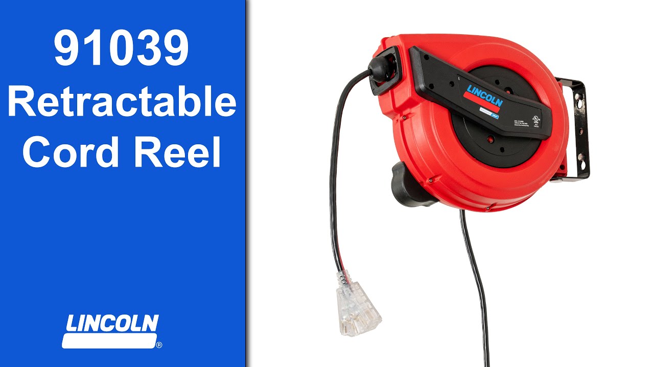 **NEW PRODUCT** 91039 Retractable Electric Cord Reel - YouTube
