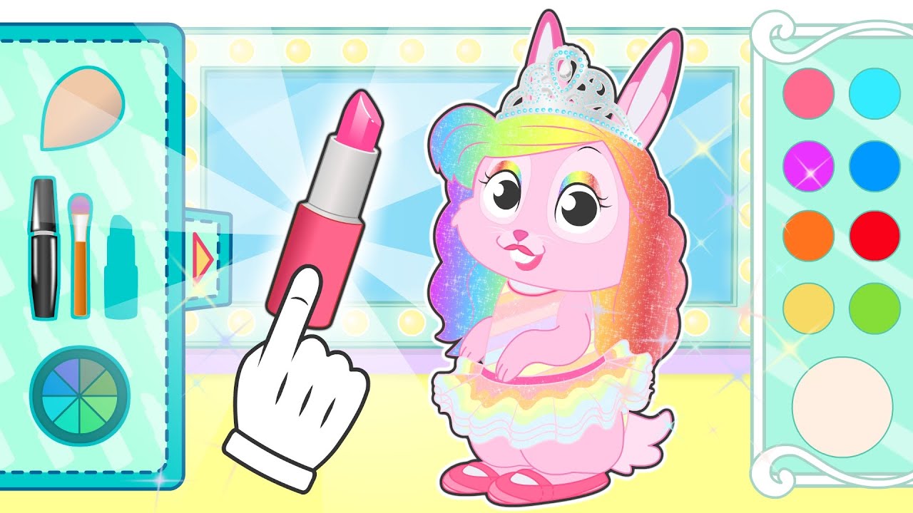 BABY PETS 🐰🌈 Ruby dresses up as a rainbow ballet dancer - YouTube